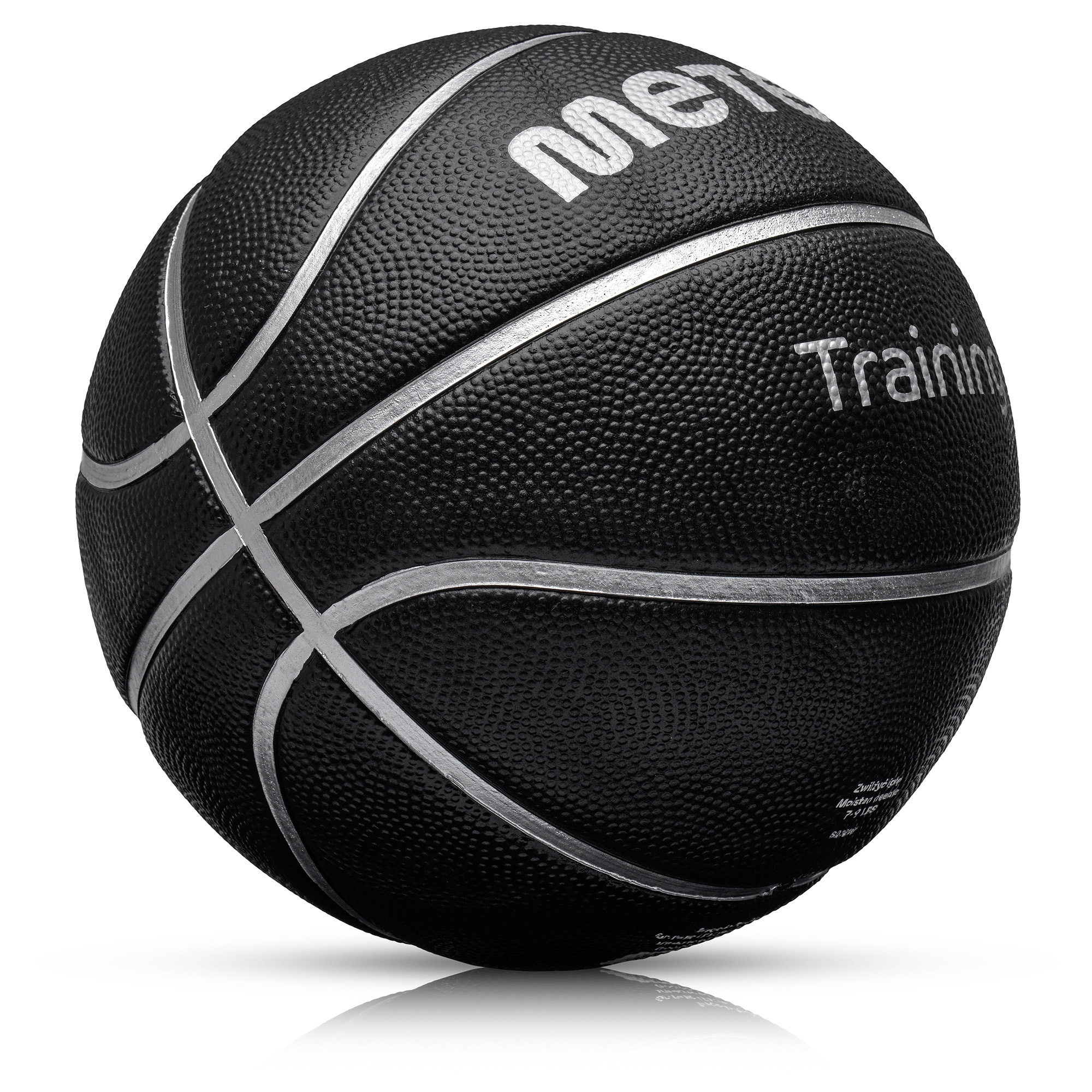 Cellular Training Meteor Basketball #7 black/silver 8 panels 7 \ Silver ...