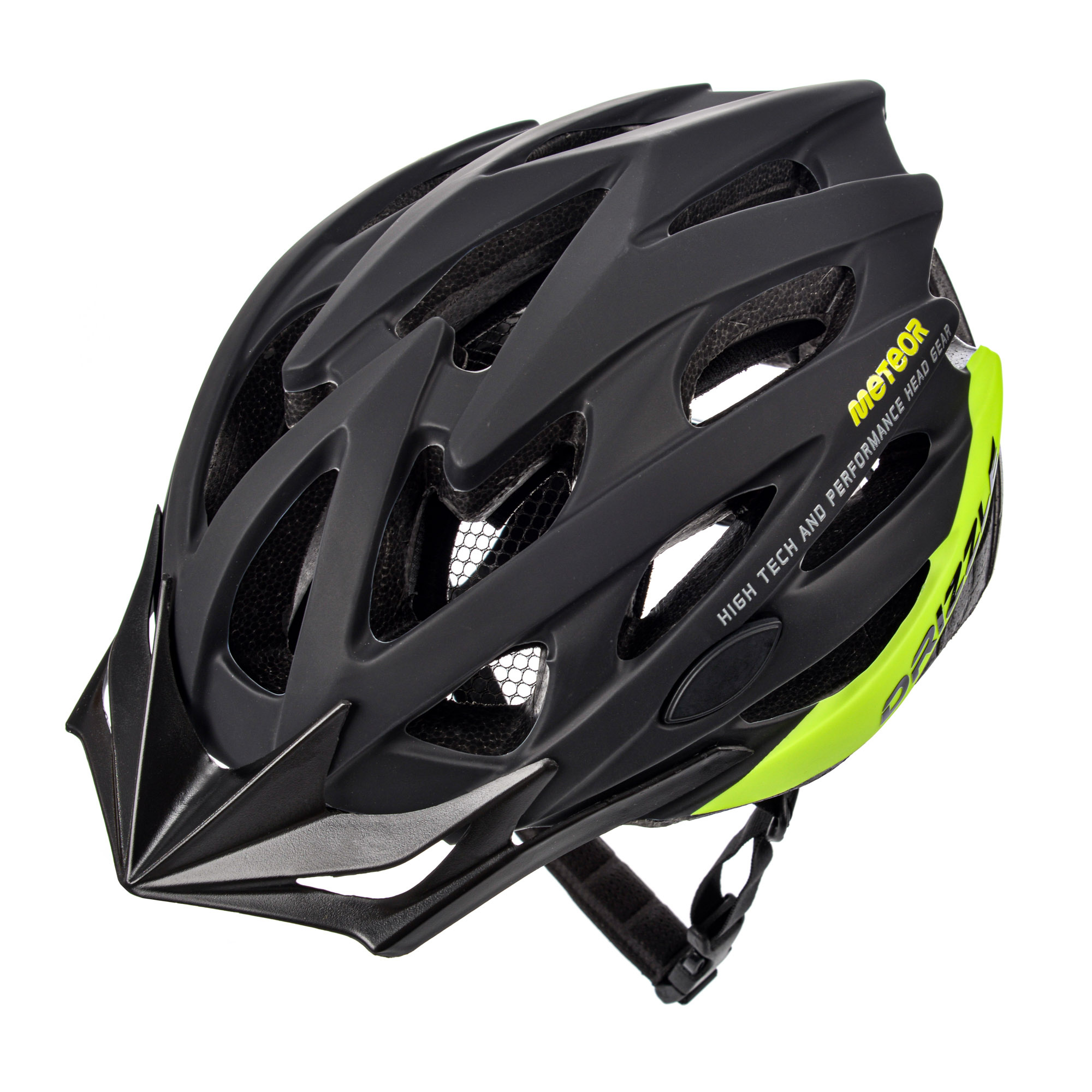 METEOR CYCLING HELMET MV29 Drizzle L 58-61 cm black/neon green Black ...