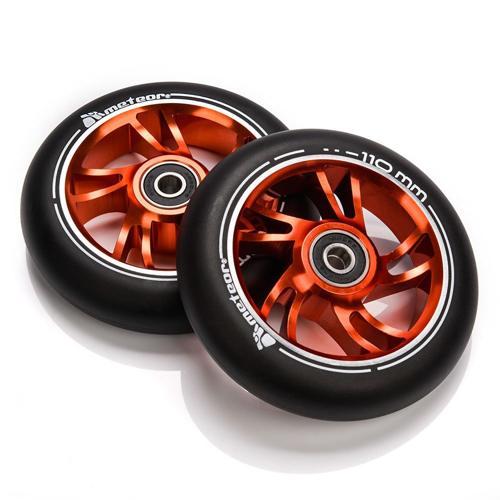 SCOOTER WHEEL METEOR 110 mm black/orange | CATEGORIES \ Skate \ Wheels ...
